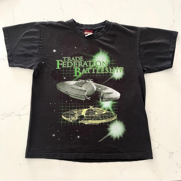 Star Wars | Shirts | Vintage 9s Star Wars Trade Federation Battleship ...